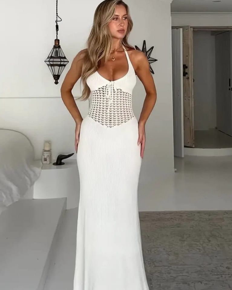 Mercerize Long Dress With Ties – Guava Lebanon